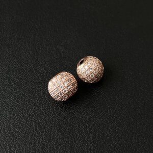 Micro pave 10mm, Ruusukulta [1kpl] - Omakoru